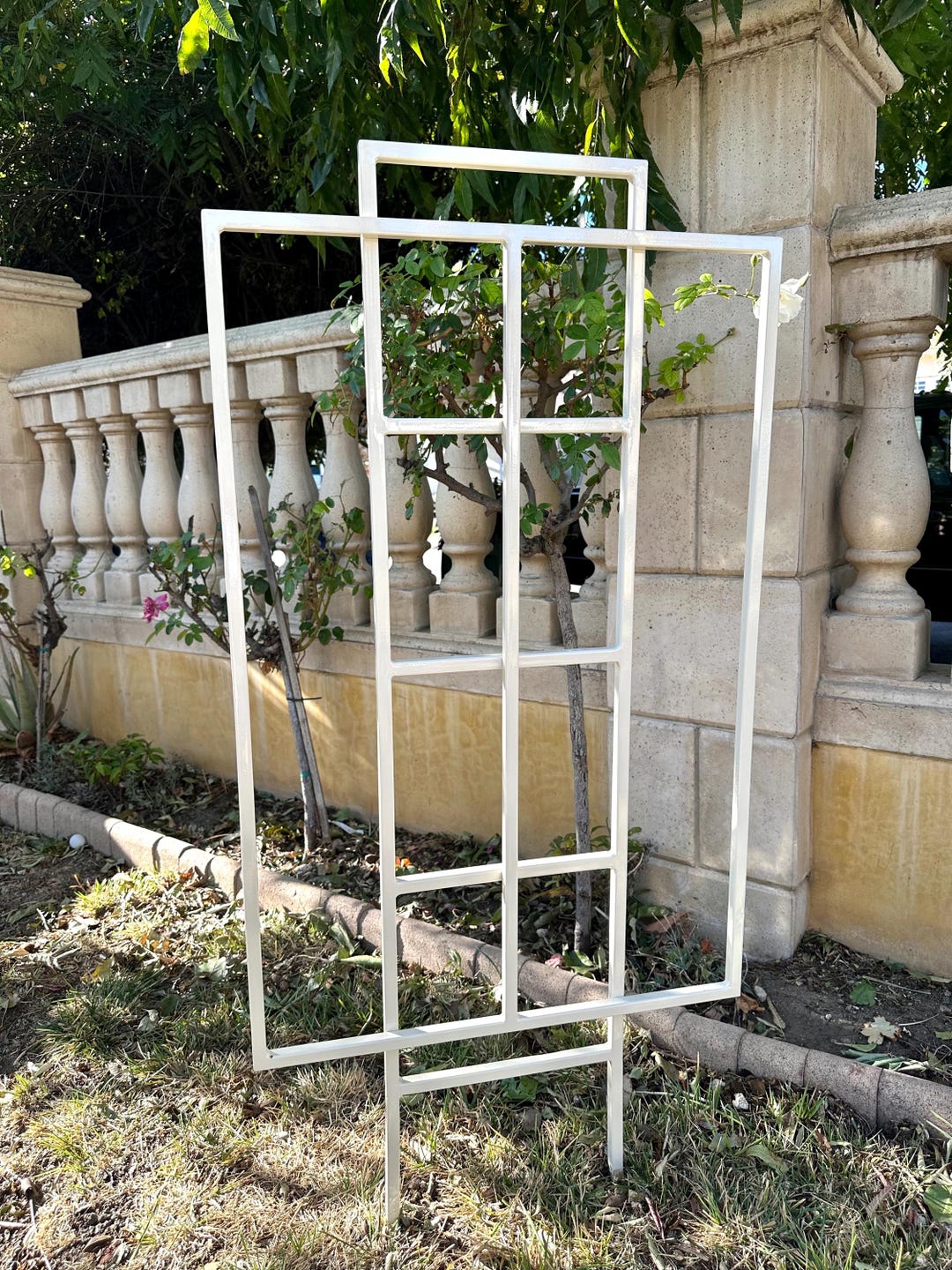 Planter Trellis Double Framed 3.5 X 2 Staked Trellis, Square ...