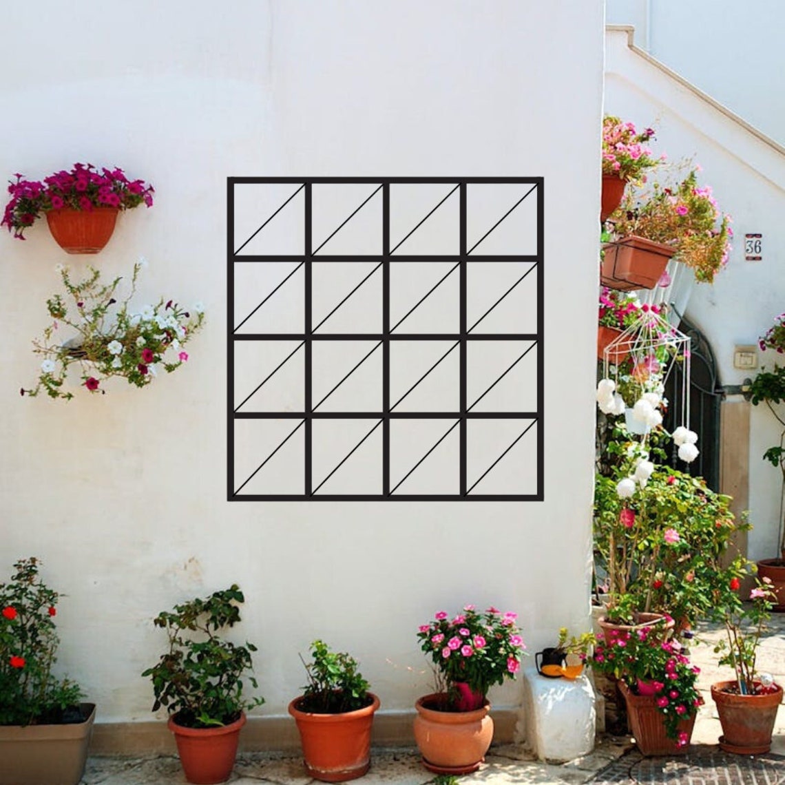 Square Trellis, Squared up Grid Liner Trellis, Cattle Panel Trellis ...