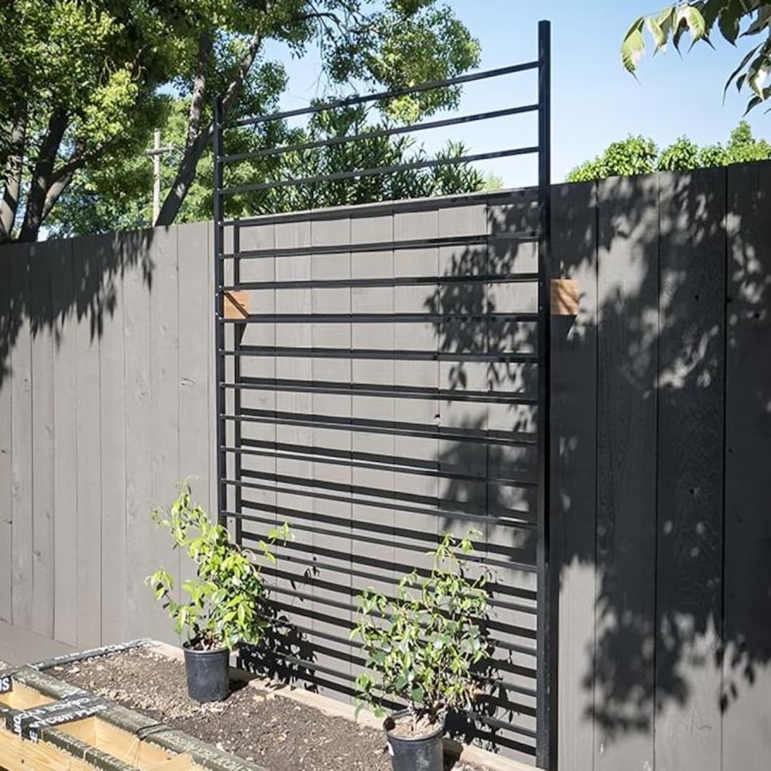 Horizontal Bar Trellis, Wall Mounted / Stand Alone, Modern Metal ...