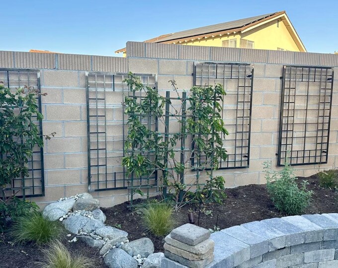 Hand Welded Square Grid Garden Trellis, Heavy Duty Outdoor Garden ...