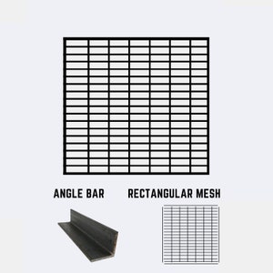 100% Solid Metal Rectangular Grid Trellis, Small Grid Rectangle Grid ...