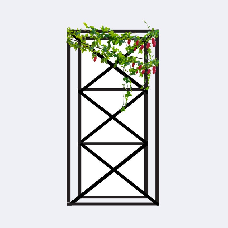 Tall Square Metal Pillar Trellis - Powder Coated for Climbing Roses ...