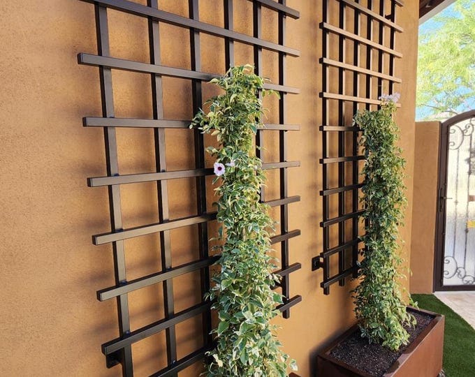 Classic Square Bar Trellis, Square Gridwall Panel, Heavy Duty Metal ...