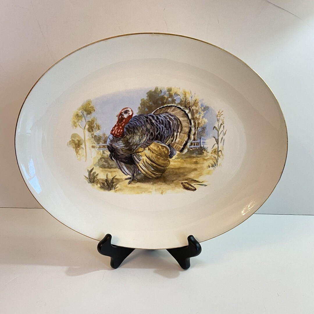 1950s Homer Laughlin Rhythm Turkey Thanksgiving Platter - Etsy
