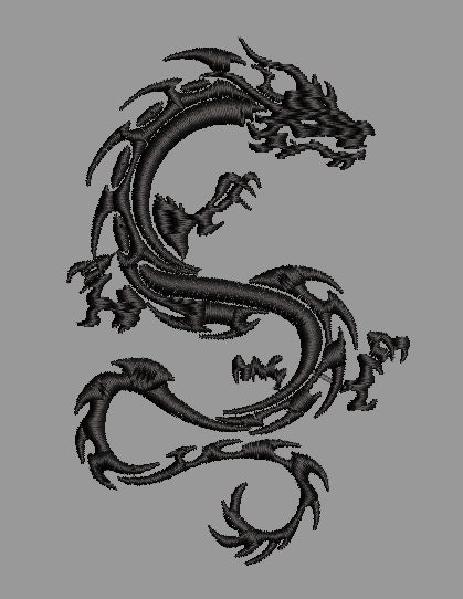 Dragon Embroidery Design - Etsy