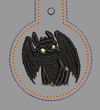 ITH Toothless Key Fob Embroidery Design - Etsy