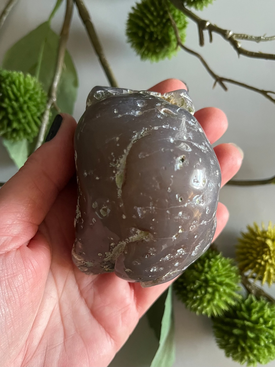 Enhydro Agate Stone, Water Filled Agate Geode, Fossil Water, Worry ...