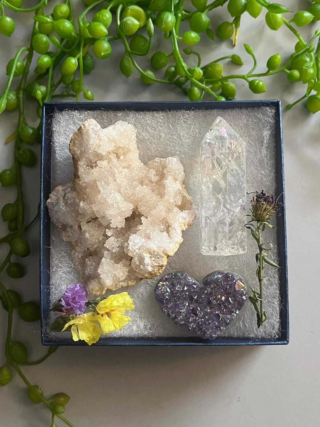 Crystal Bundle, Crystal Gift Set, Brazilian Geode, Angle Aura Crackle ...