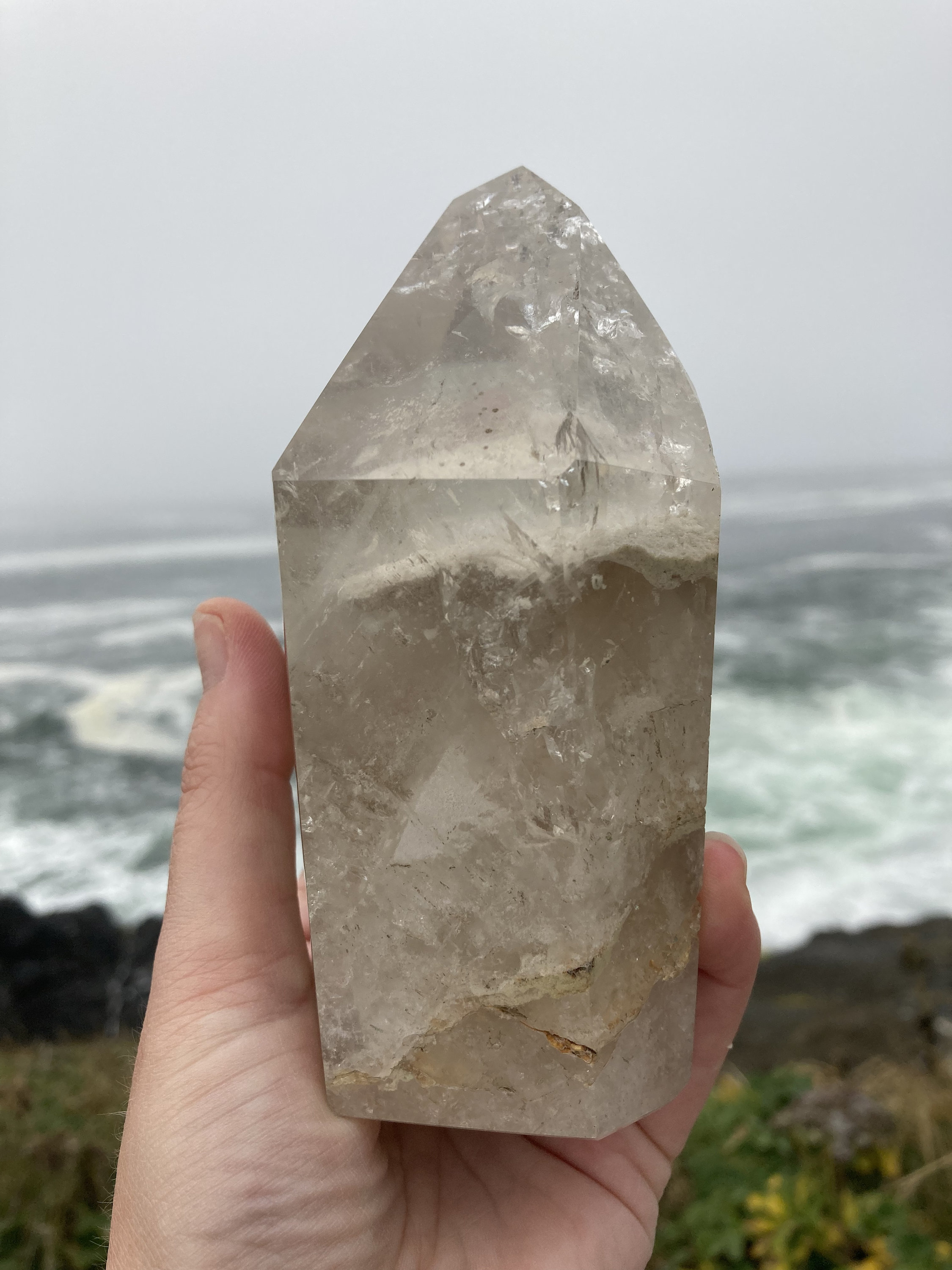 Home Décor Home & Living Rocks & Geodes Scenic Phantom Quartz Obelisk ...