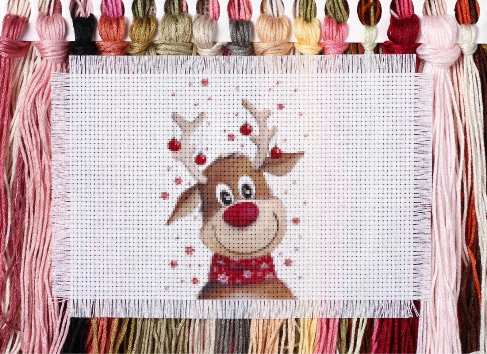 Rudolph Cross Stitch Christmas Patternreindeer Cross - Etsy