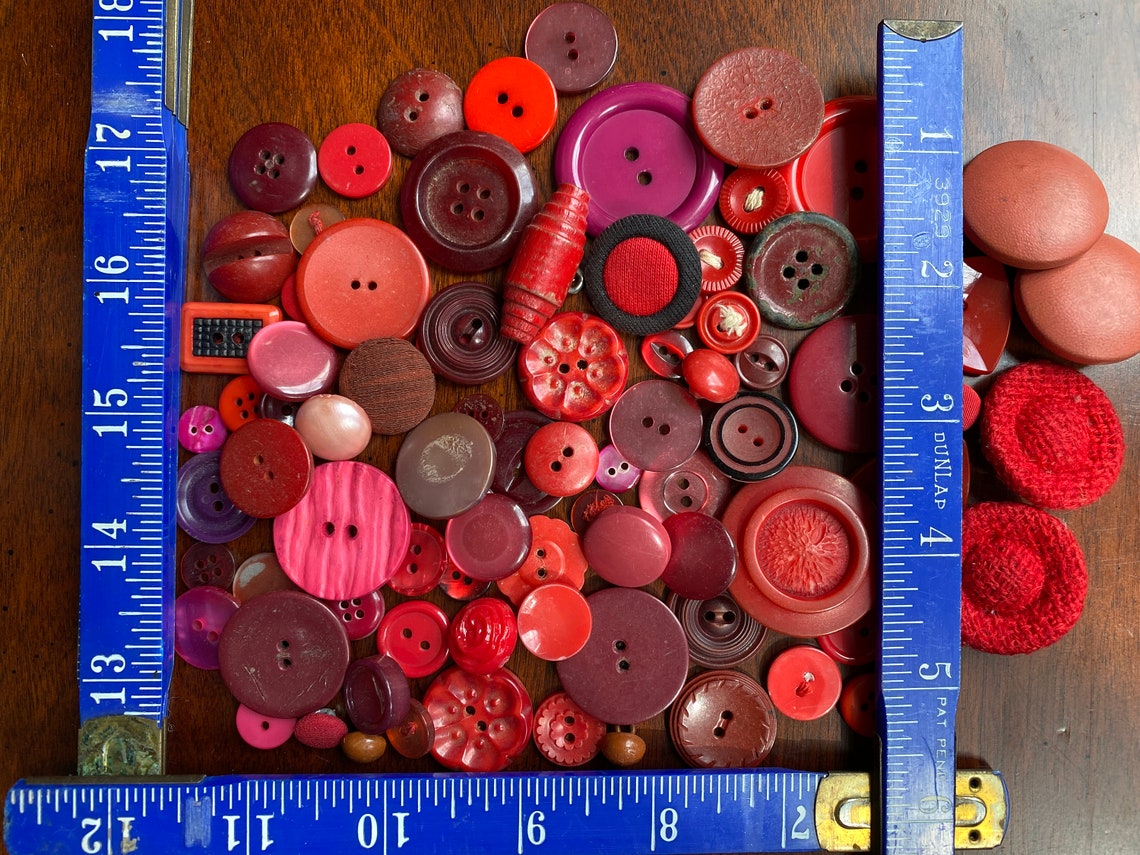 Variety of Red Vintage Buttons | Etsy