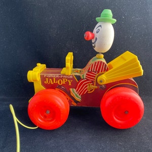 Fisher Price Jolly Jalopy Pull Toy With Plastic String - Etsy