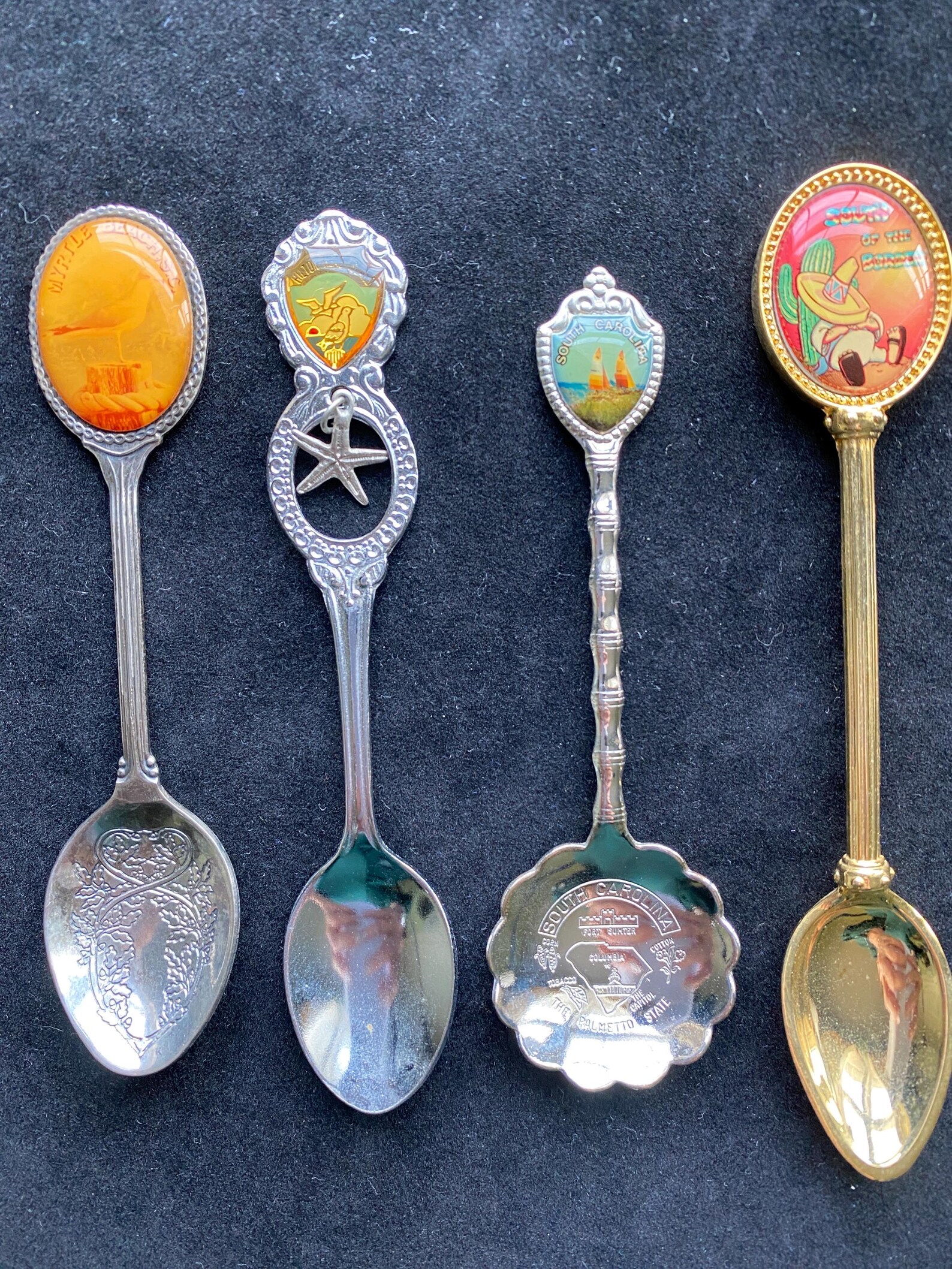 Four Vintage State Spoon Souvenirs: South Carolina - Etsy