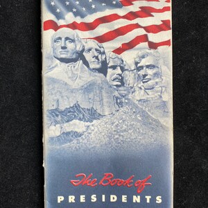 The Book of Presidents 1956 Pamphlet - Etsy