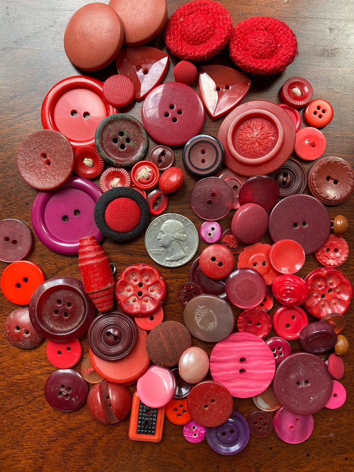 Variety of Red Vintage Buttons | Etsy