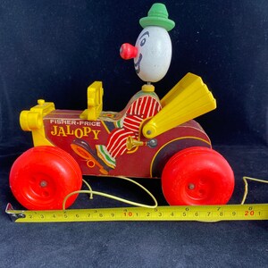 Fisher Price Jolly Jalopy Pull Toy With Plastic String - Etsy
