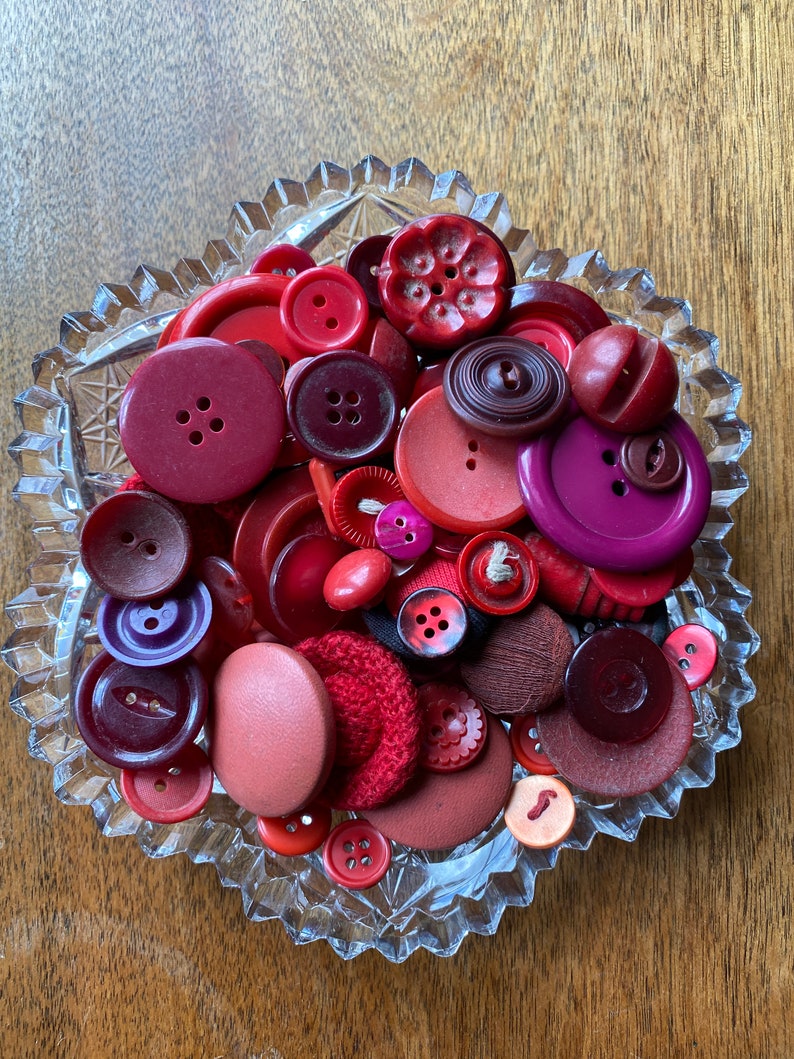 Variety of Red Vintage Buttons | Etsy