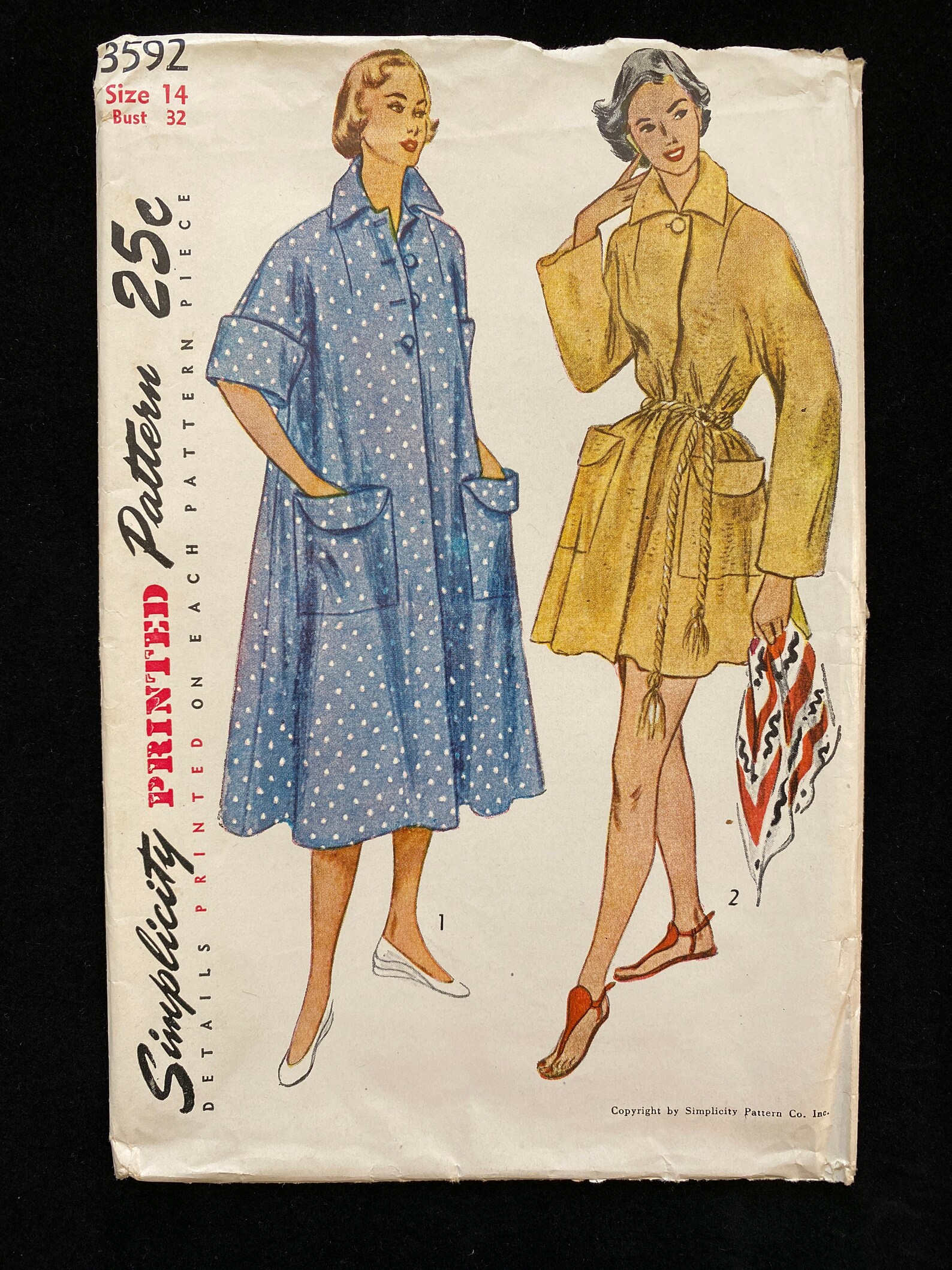Simplicity Vintage Robe Pattern 3592 - Etsy