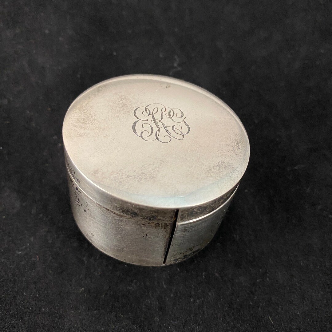 Sterling Silver Postage Stamp Dispenser With Monogram EKG - Etsy