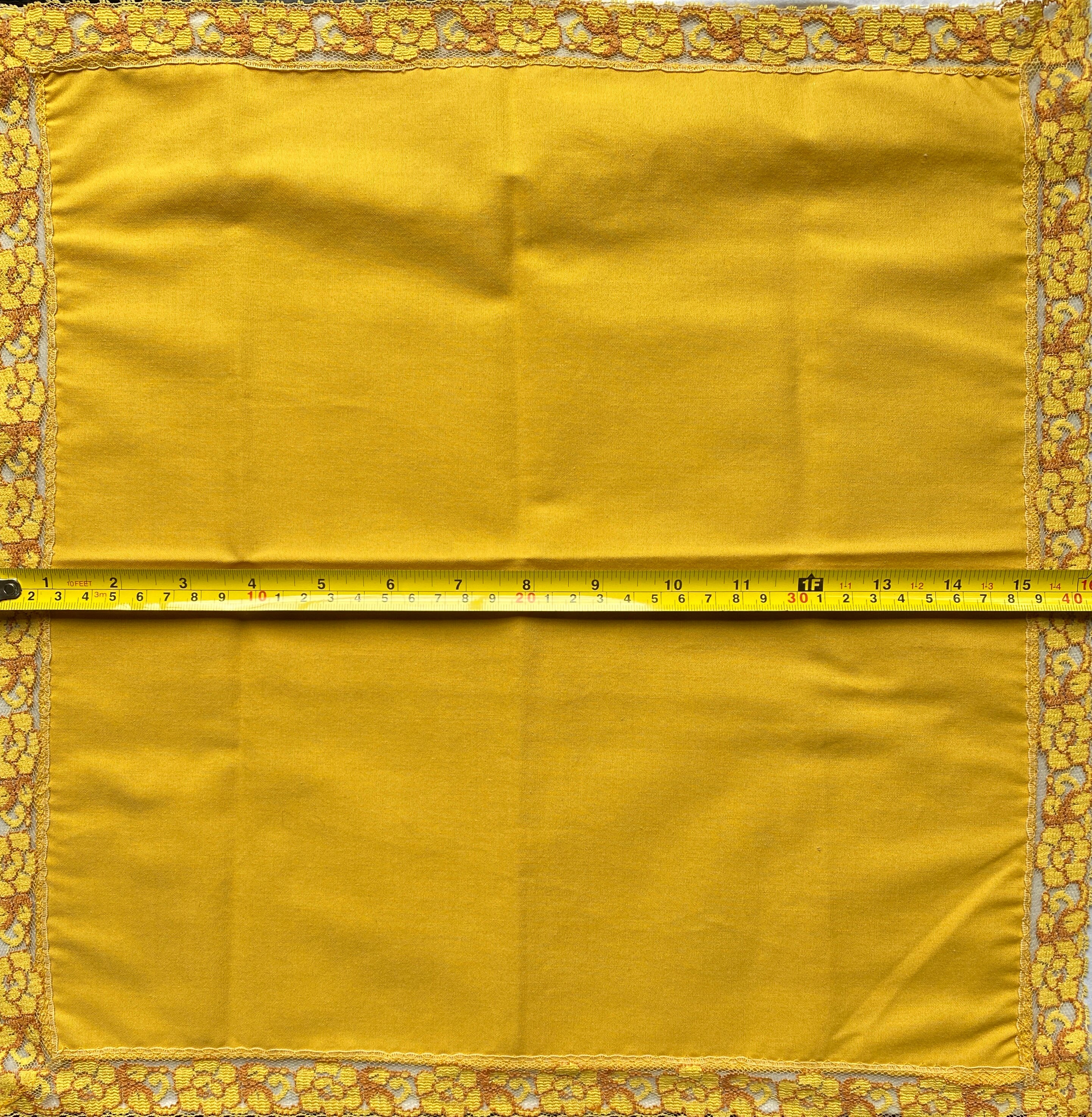Eight Goldenrod Midcentury Napkins With Lace Trim - Etsy