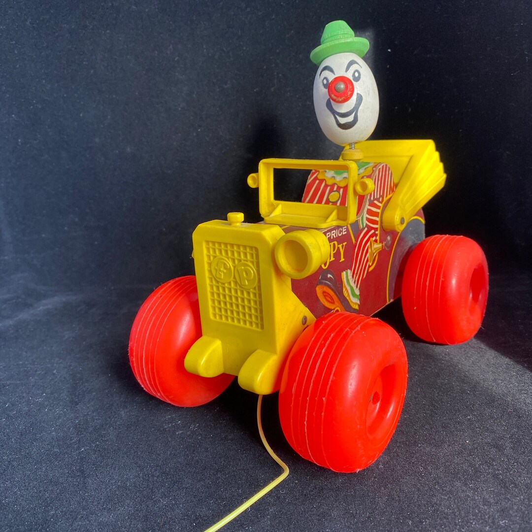 Fisher Price Jolly Jalopy Pull Toy With Plastic String - Etsy