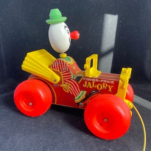 Fisher Price Jolly Jalopy Pull Toy With Plastic String - Etsy