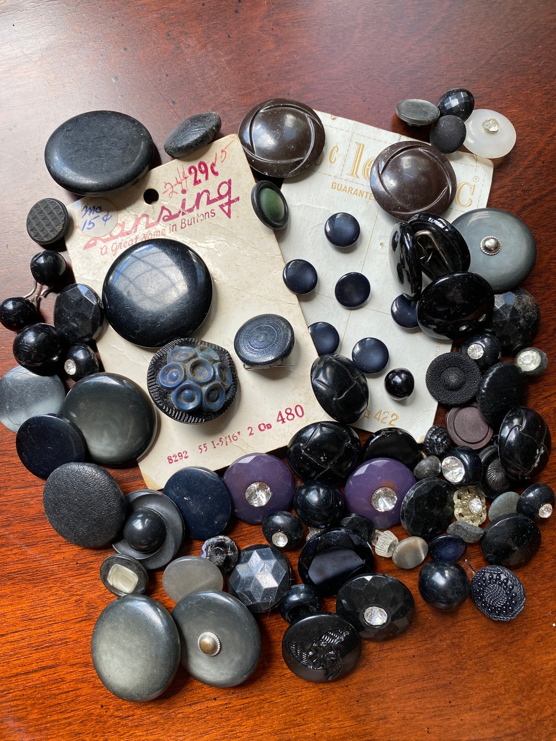 Vintage Shank Buttons in Eveningwear Colors - Etsy