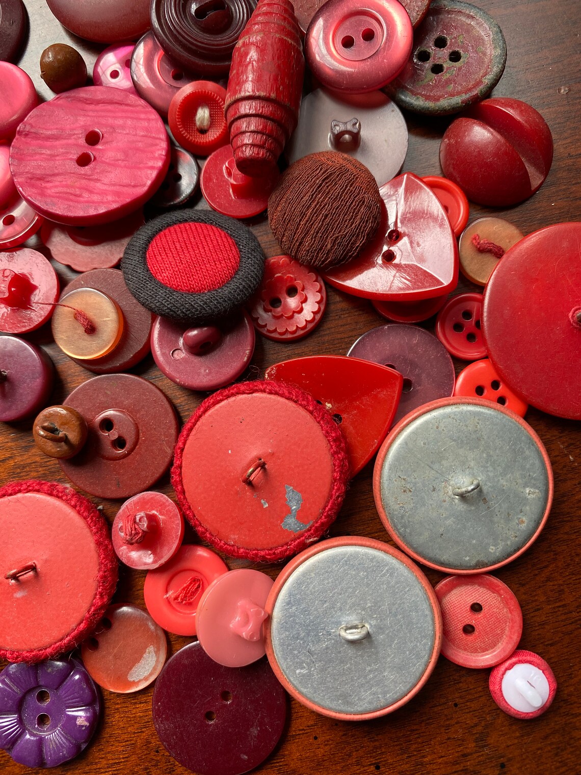 Variety of Red Vintage Buttons | Etsy