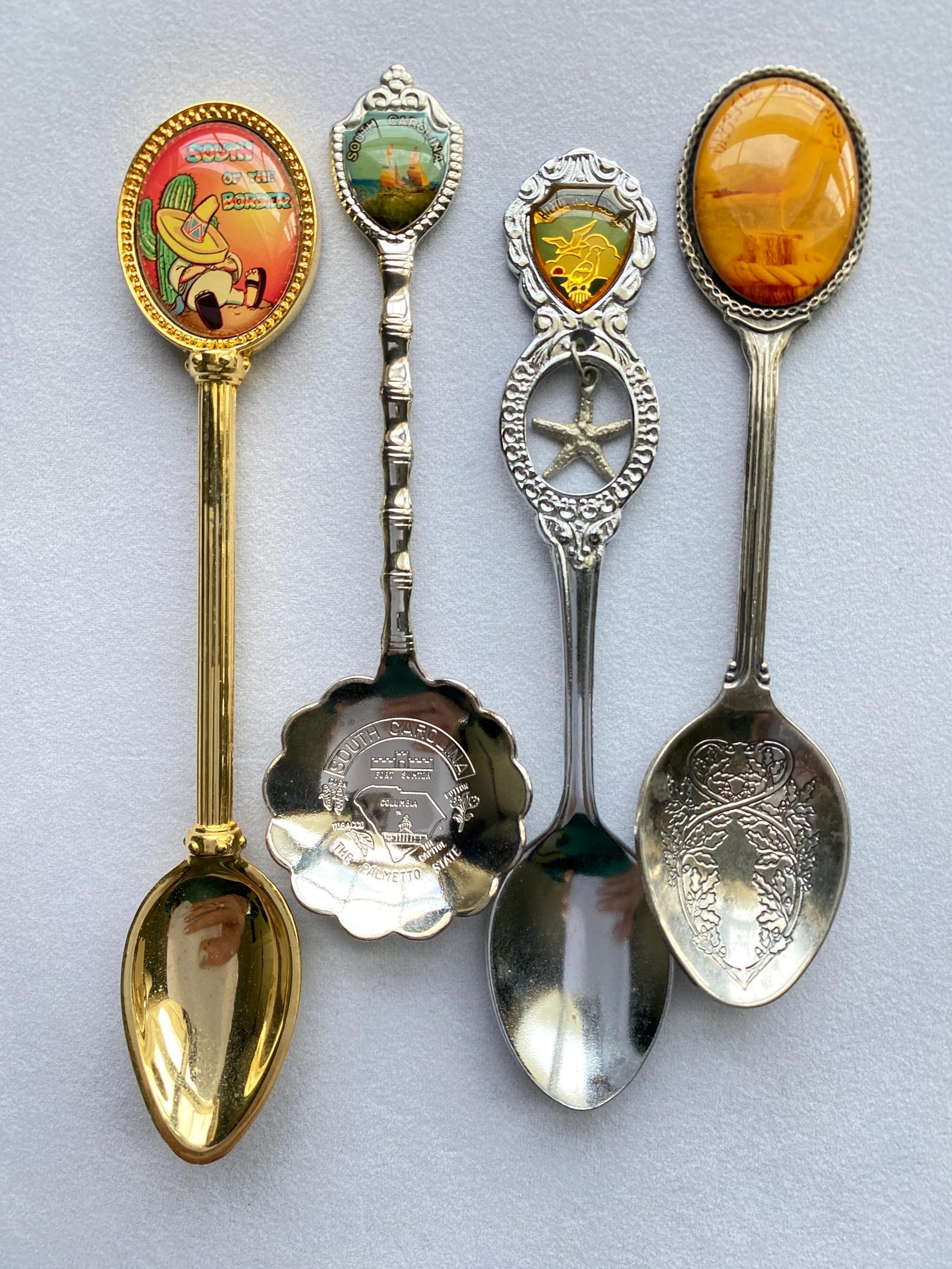 Four Vintage State Spoon Souvenirs: South Carolina - Etsy
