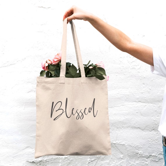 Blessed Tote Bag Tote Bag Christian Gift Blessed Bag | Etsy