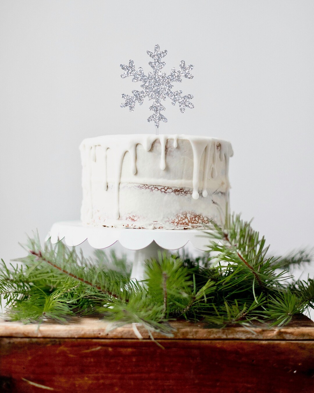 Glitter Snowflake Cake Topper, Snowflake Cake Topper, Winter Wonderland ...