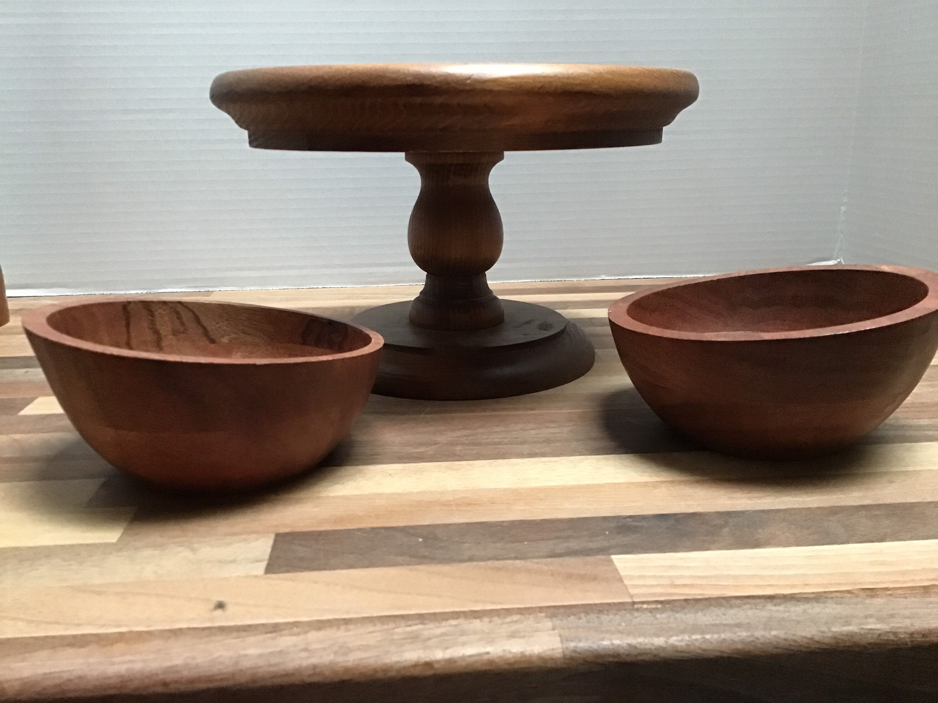 Assortment of Midcentury Teak Serving Pieces Including Salt and Pepper ...
