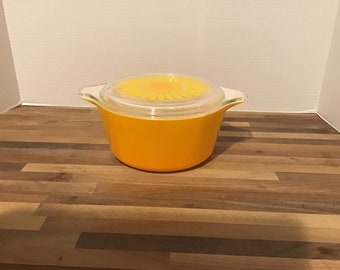 Orange Daisy Pyrex | Etsy