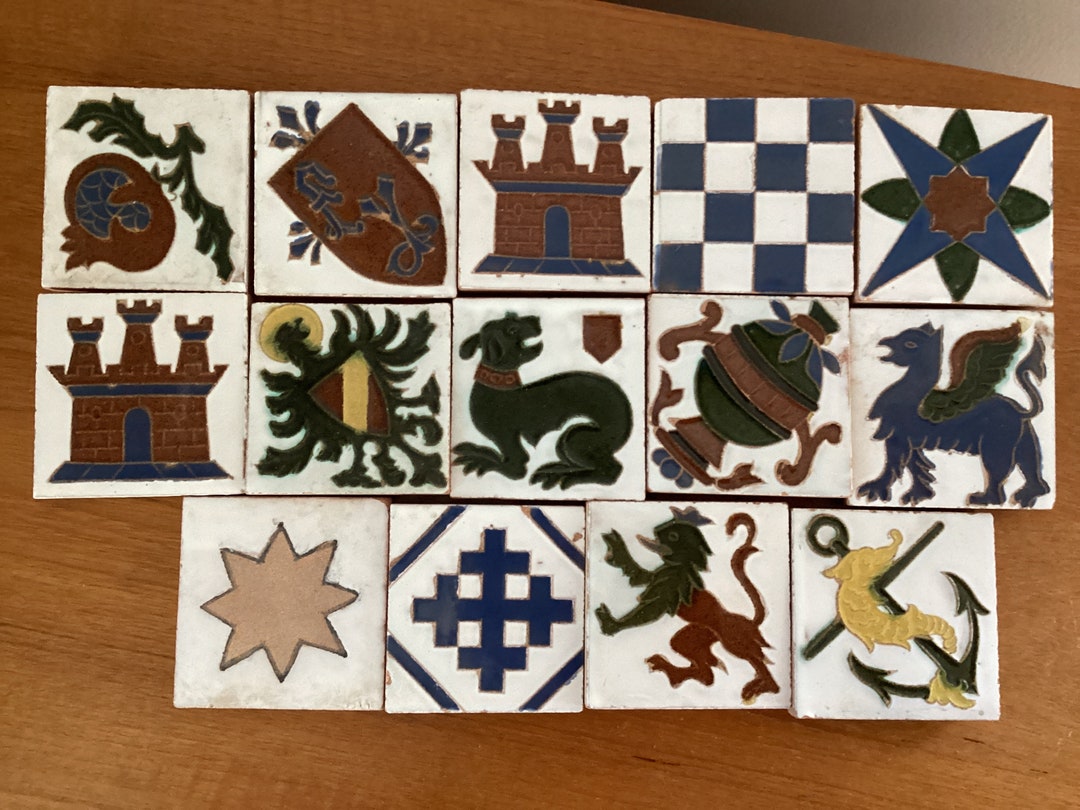 Vintage Spanish Mensaque Rodriguez Sevilla Spain Tiles -set of 14 - Etsy