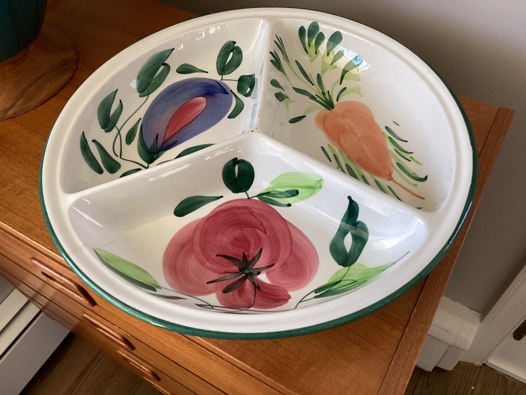 Pizzato Made in Italy Ceramic Bowl Divided Into Three Compartments - Etsy