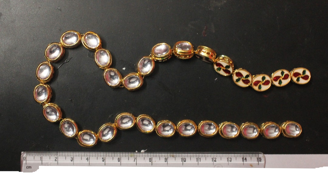 Buy Mahabal Creations Kundan Meenakari Polki Beads Stones for Kundan ...