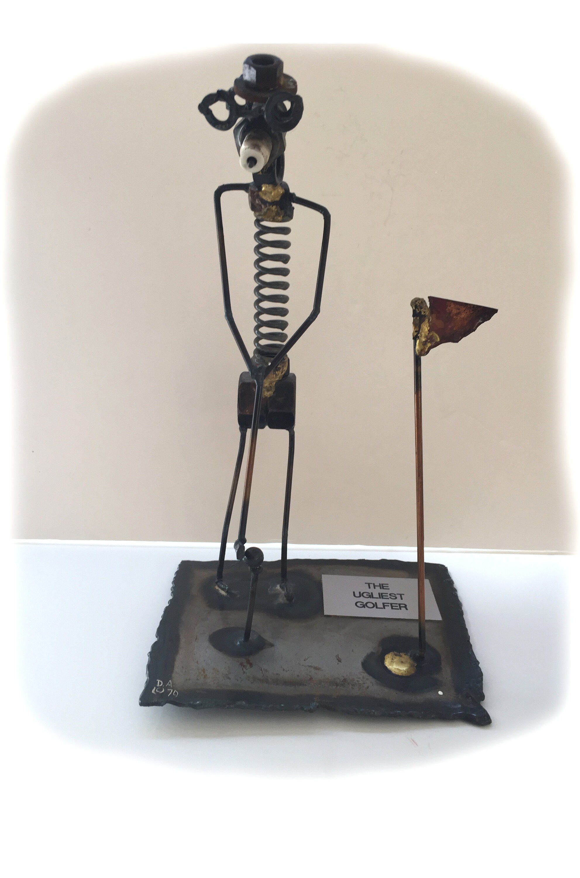 The Ugliest Golfer” by Richard Cooley, Vintage Scrap Metal Sculpture ...