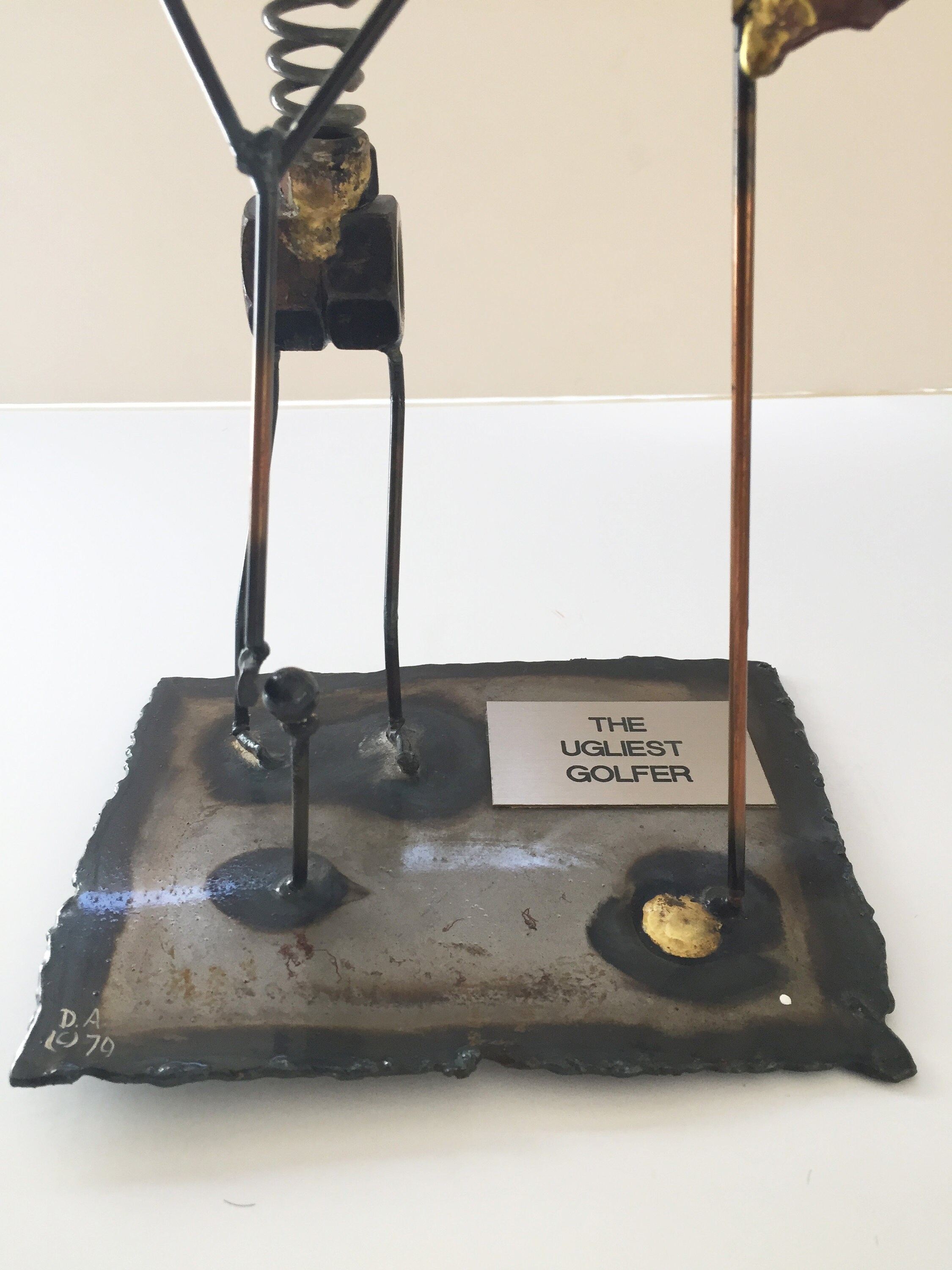The Ugliest Golfer” by Richard Cooley, Vintage Scrap Metal Sculpture ...