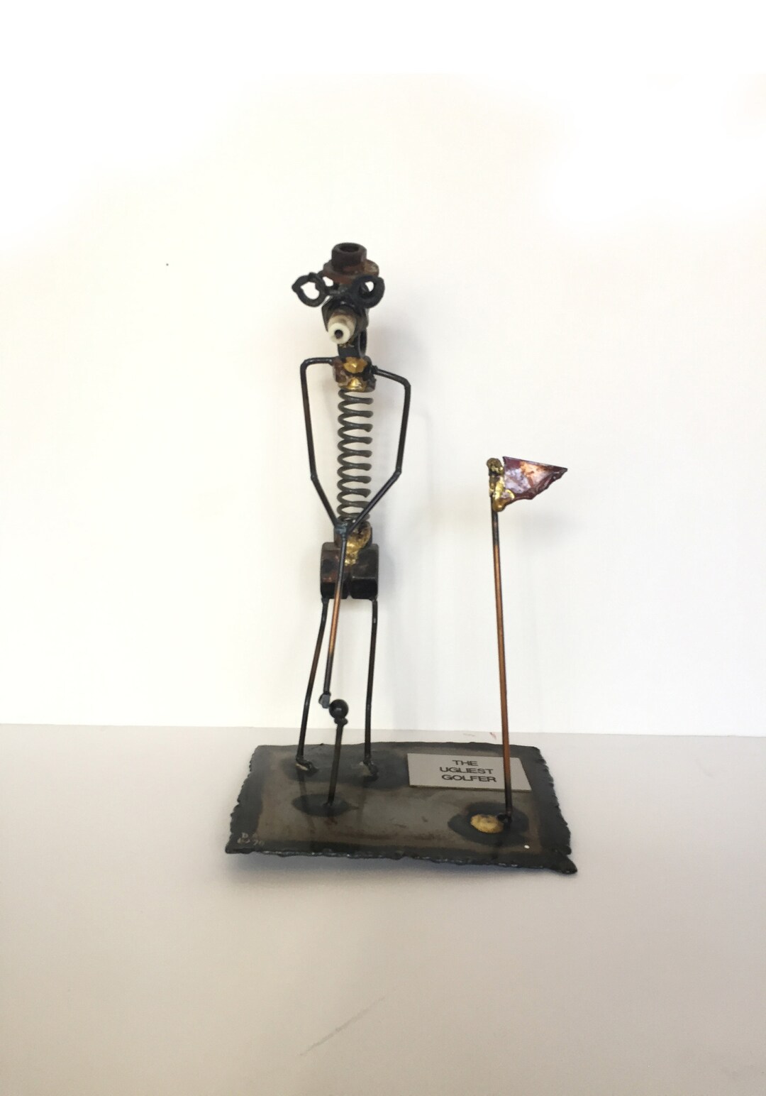 The Ugliest Golfer” by Richard Cooley, Vintage Scrap Metal Sculpture ...