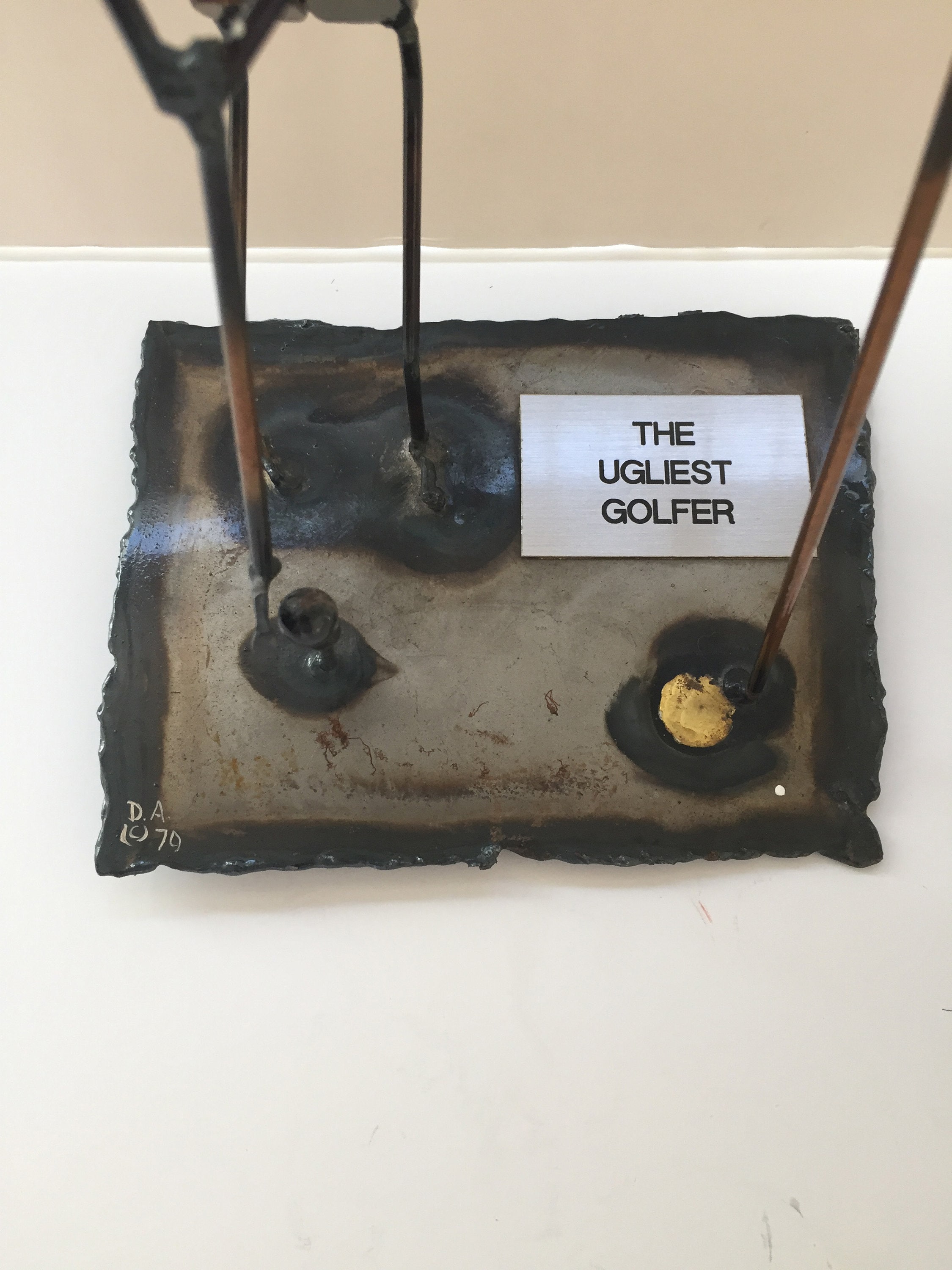 The Ugliest Golfer” by Richard Cooley, Vintage Scrap Metal Sculpture ...