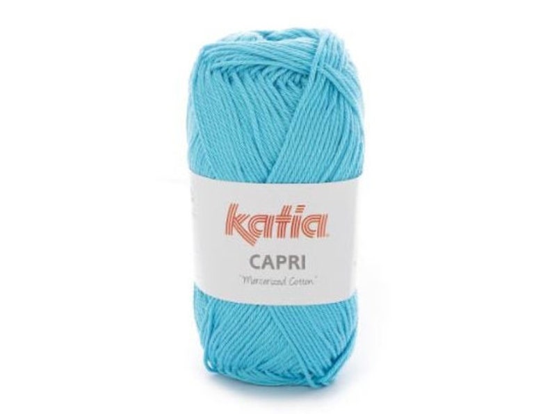 Katia Capri 100% Mercerized Cotton Yarn color No. 82101 Turquoise ...