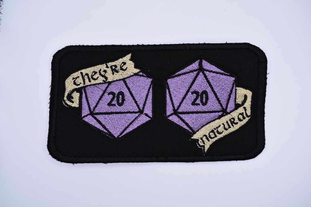 They're Natural Patch, Dice, D20, D&D, Dungeons, Table Top, Funny ...