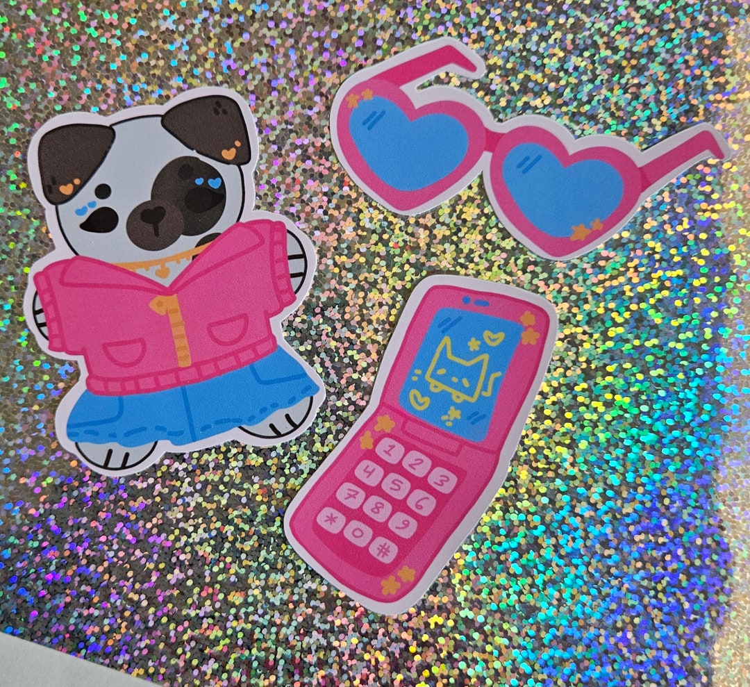 Y2k Dog Critter Shopping Sticker Set! - Etsy