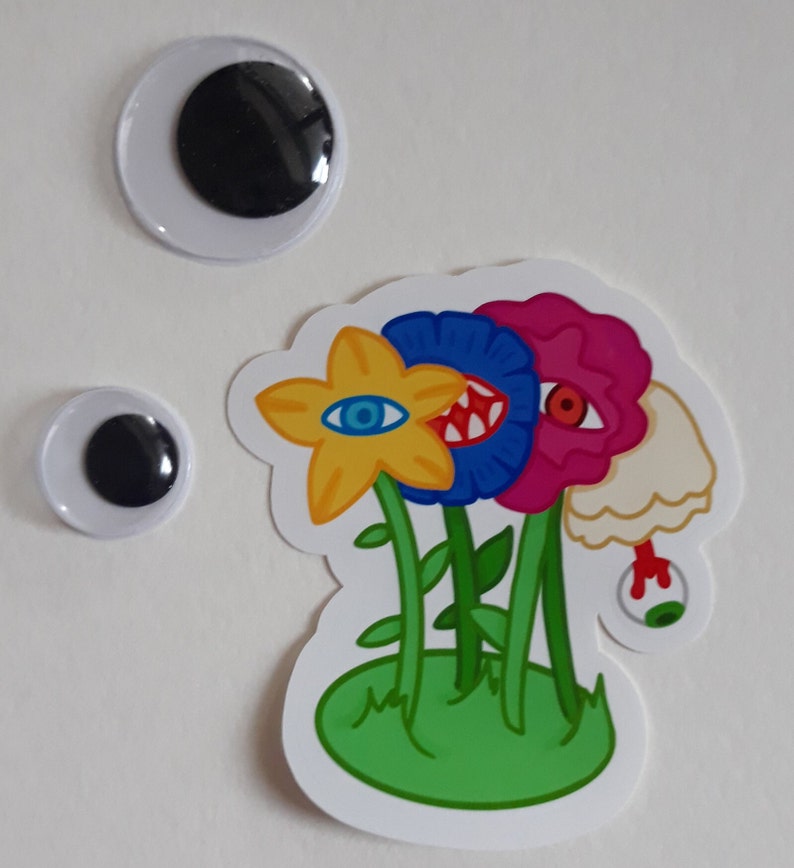 Weirdcore Flowers Sticker - Etsy
