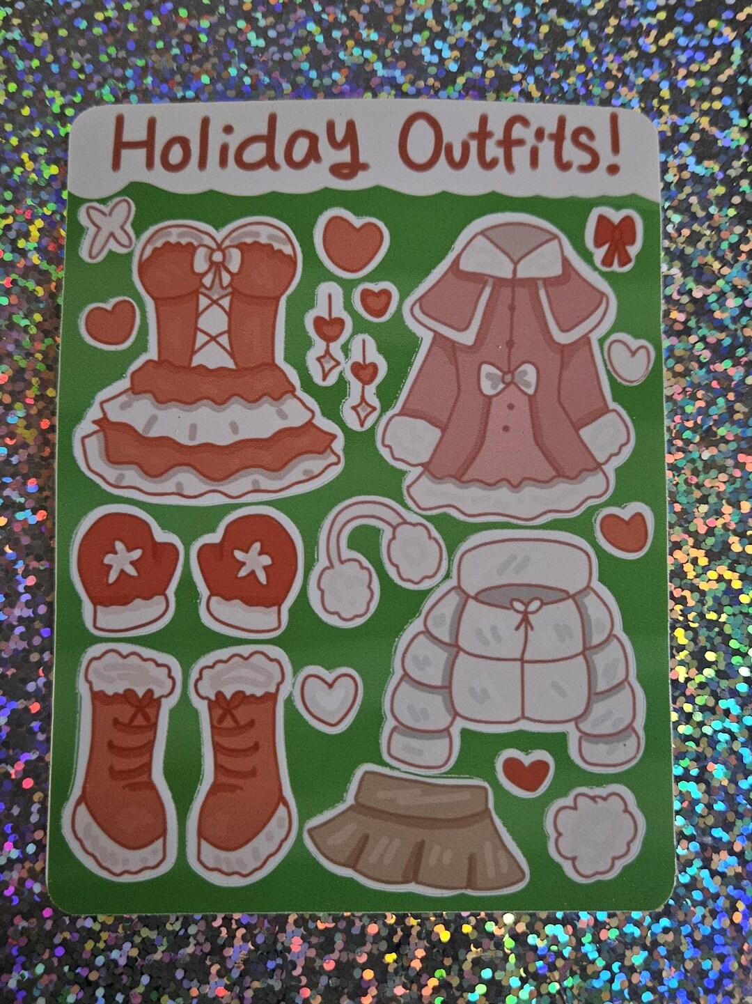Christmas Outfits Sticker Sheet - Etsy