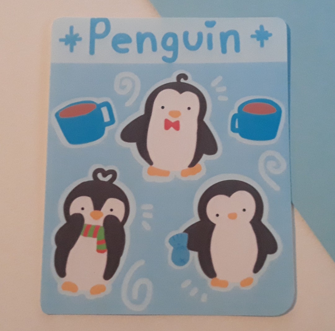 Penguin Sticker Sheet - Etsy