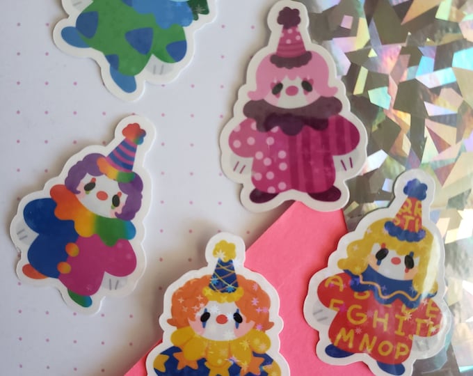 Holographic Clowns Sticker Pack! - Etsy
