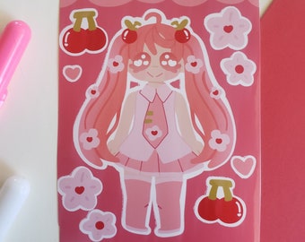 Sakura Sparkles Glossy Vinyl Sticker Sheet - Etsy