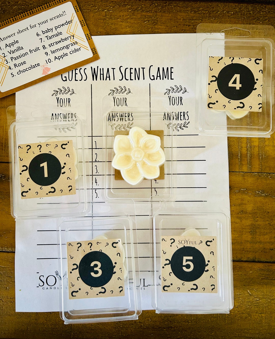 Unique Party Game: Guess What Scent/soy Candle Scented Flower Melt ...