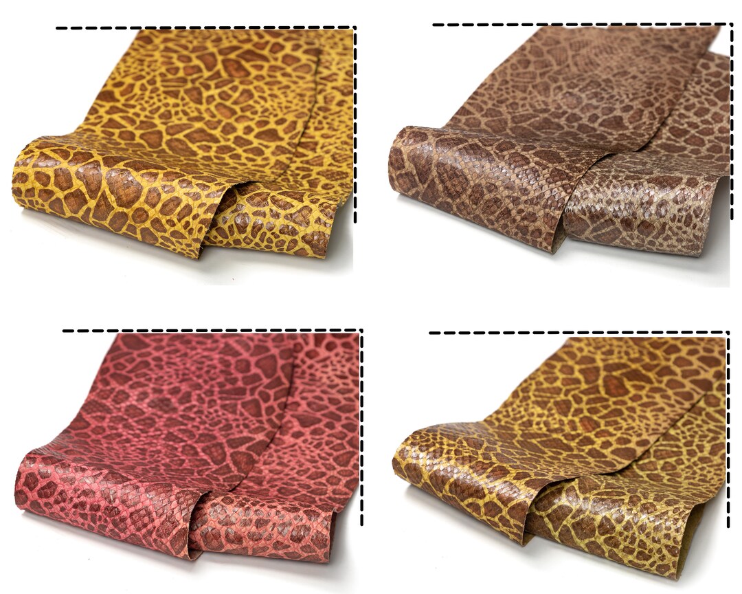 Salmon Fish Leather With Animalist Prints, Safari Print Leather, for ...